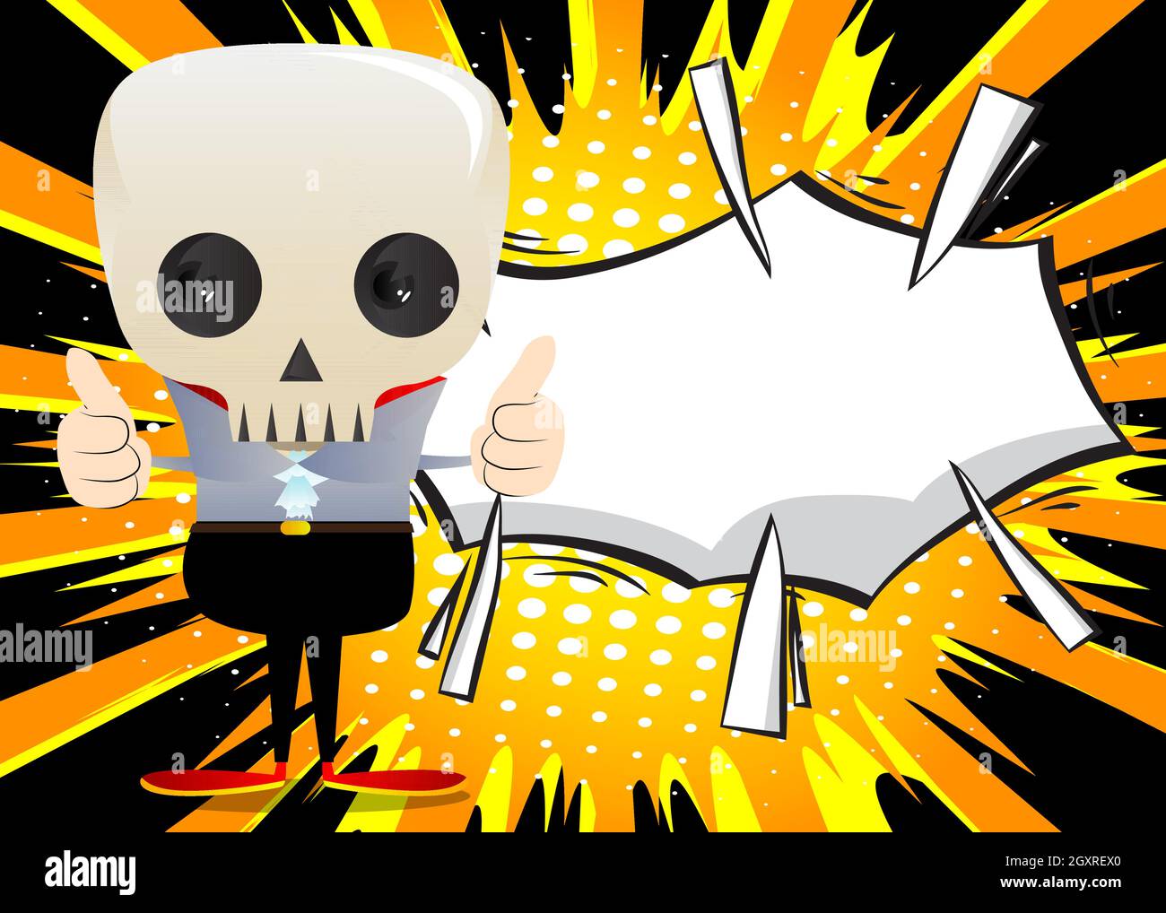 Kids dressed for Halloween making thumbs up sign with two hands. Vector ...