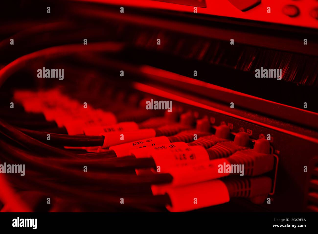 network server room with computers for digital tv ip communications and ...