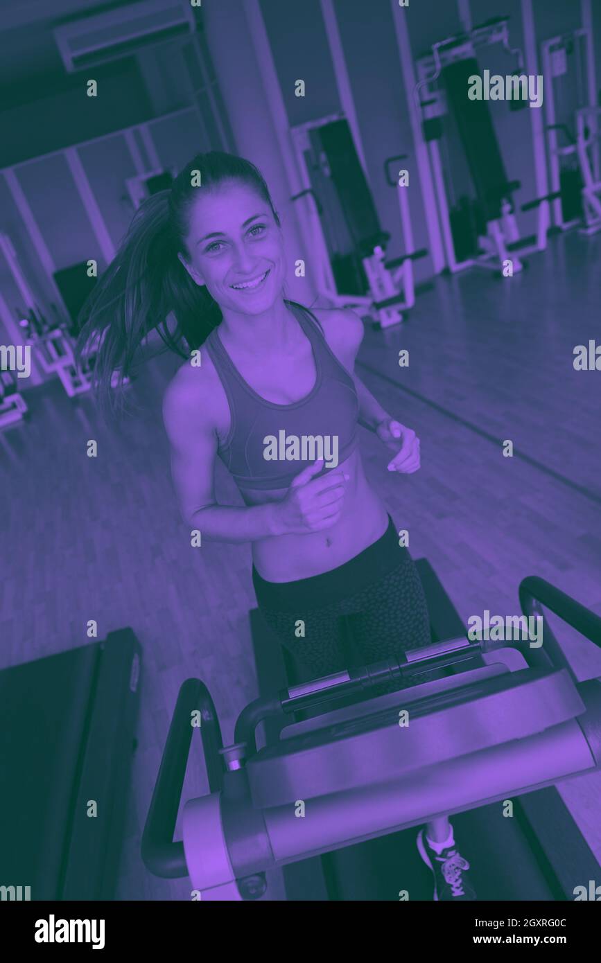 sport, fitness, lifestyle, technology and people concept - smiling ...