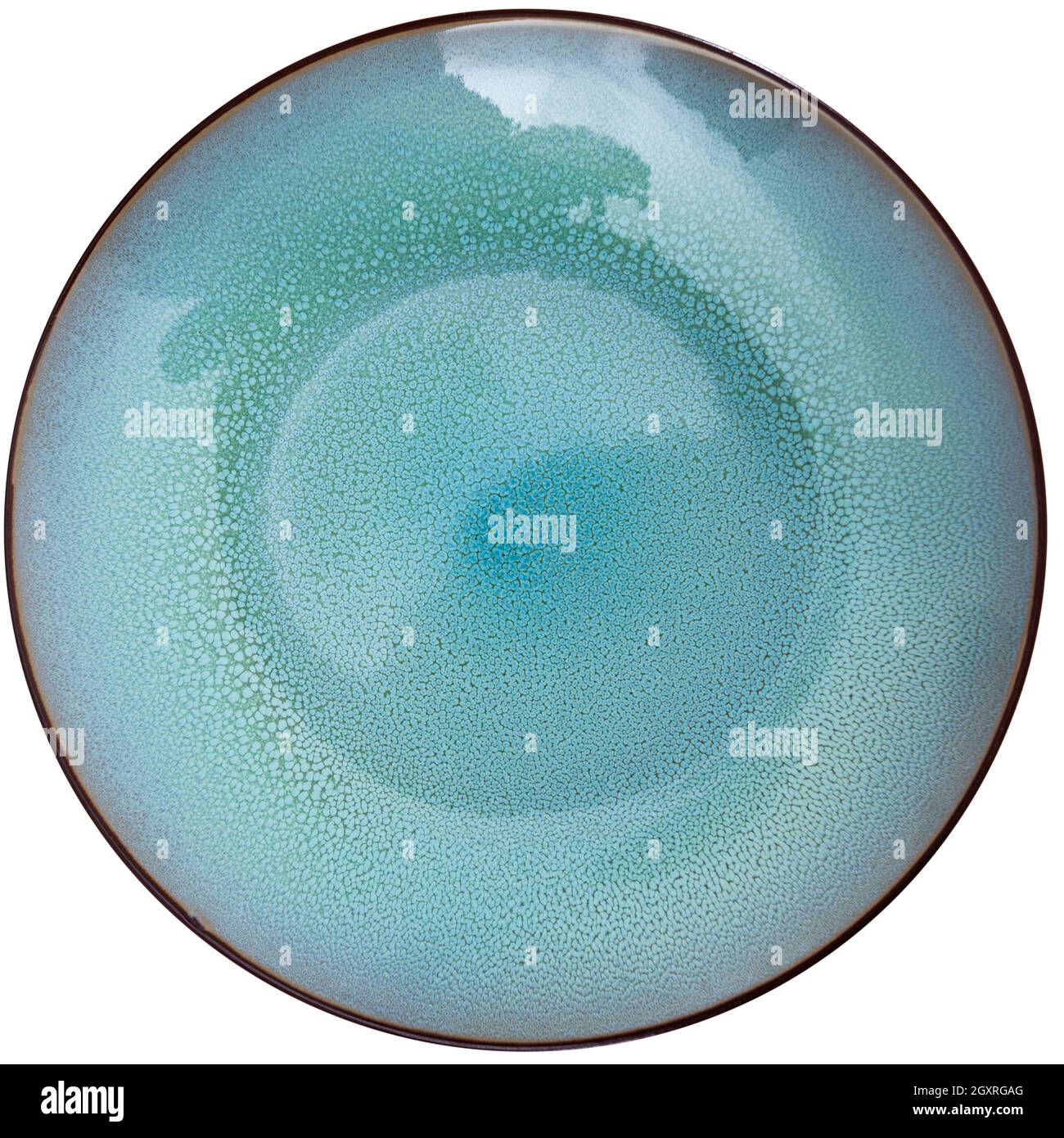 Blue plate on white background Stock Photo - Alamy