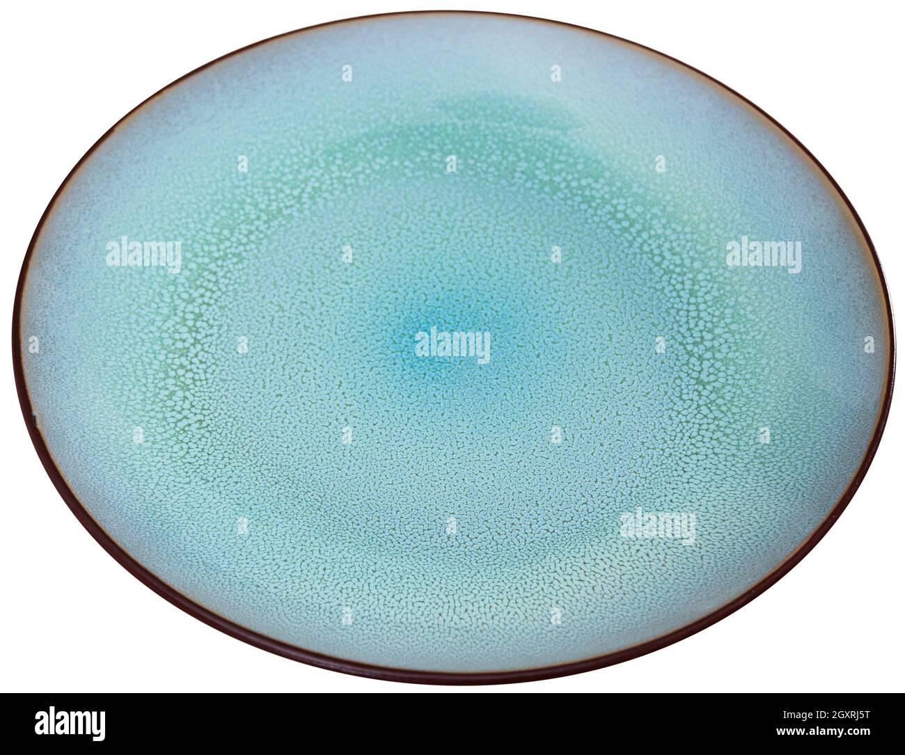 Blue plate on white background Stock Photo - Alamy
