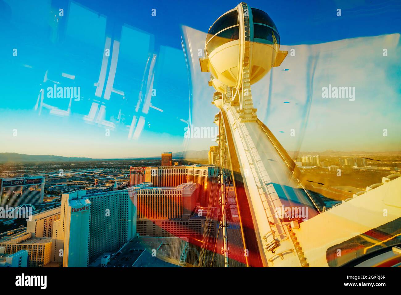 Las Vegas, Nevada, USA - October 1, 2021 The High Roller observation ...