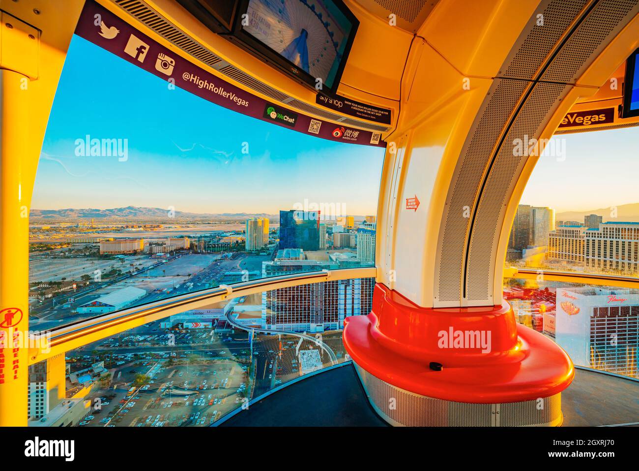 Las Vegas, Nevada, USA - October 1, 2021 The High Roller observation ...