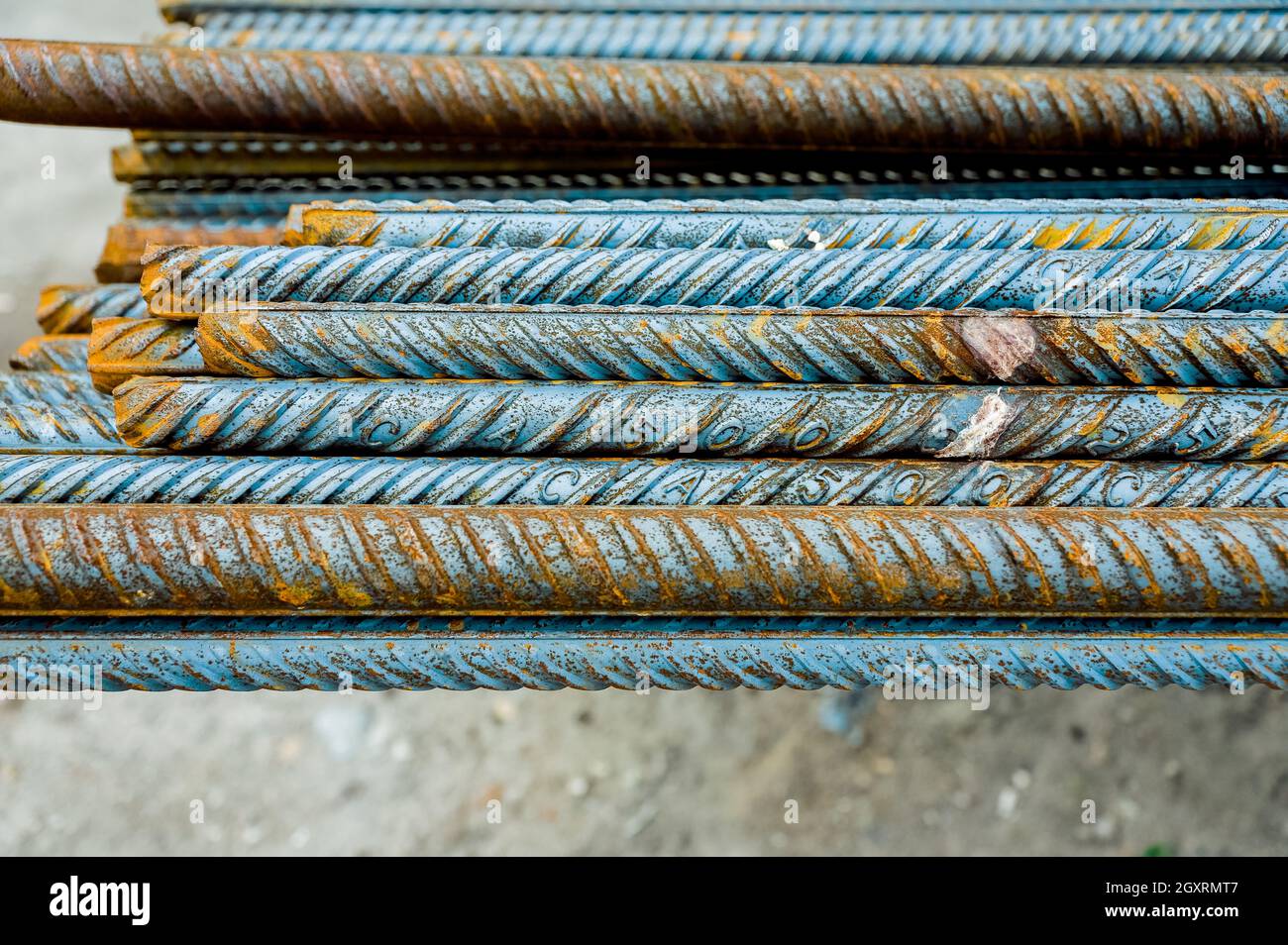 Reinforcing bars with the periodic profile in the packs are stored in ...