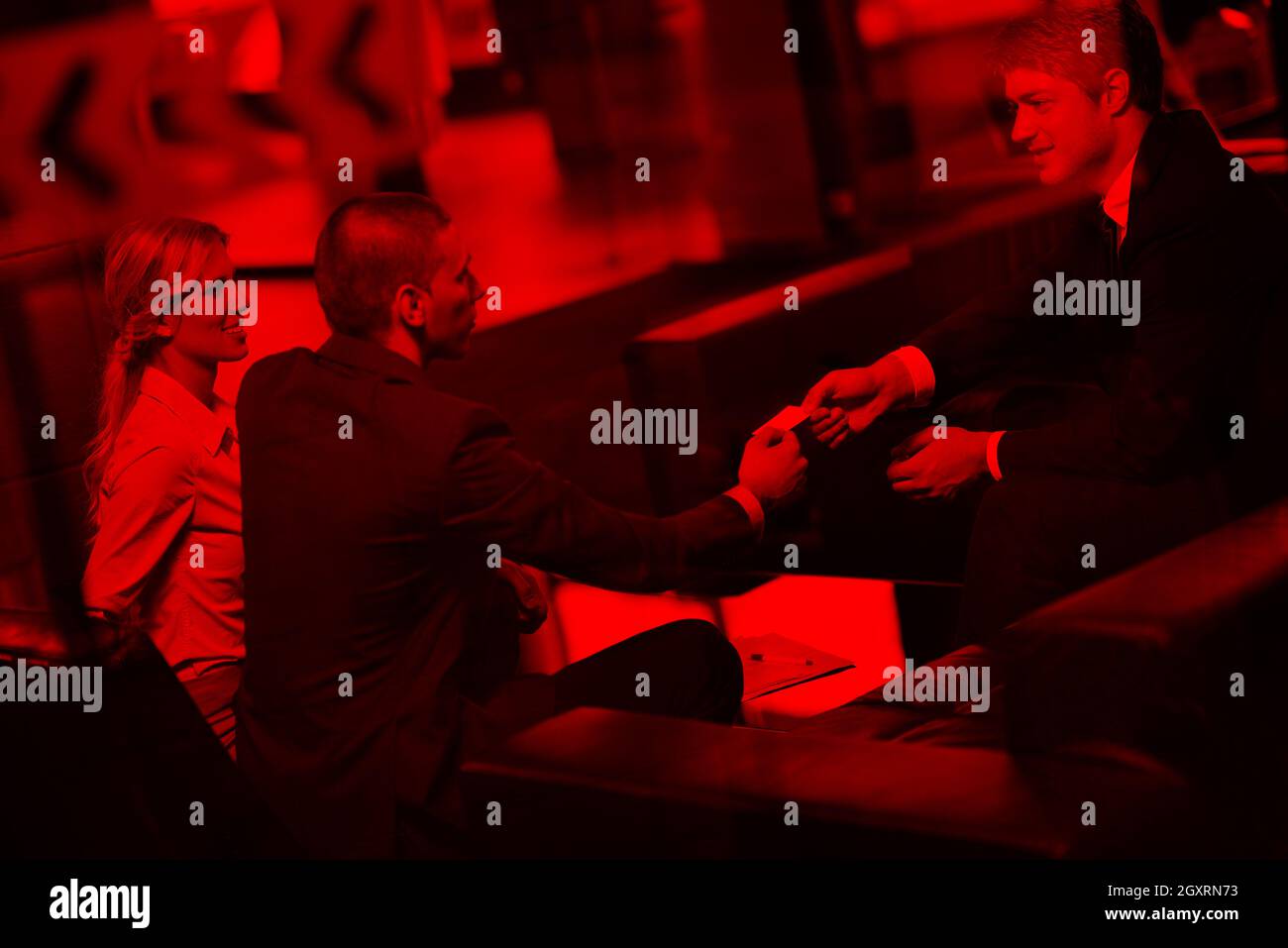 business people shaking hands make deal and sign contract Stock Photo ...