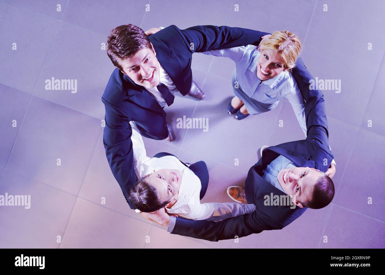 business people group joining hands and representing concept of friendship and teamwork, low ...