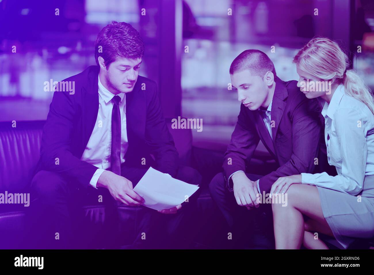 business people shaking hands make deal and sign contract Stock Photo ...
