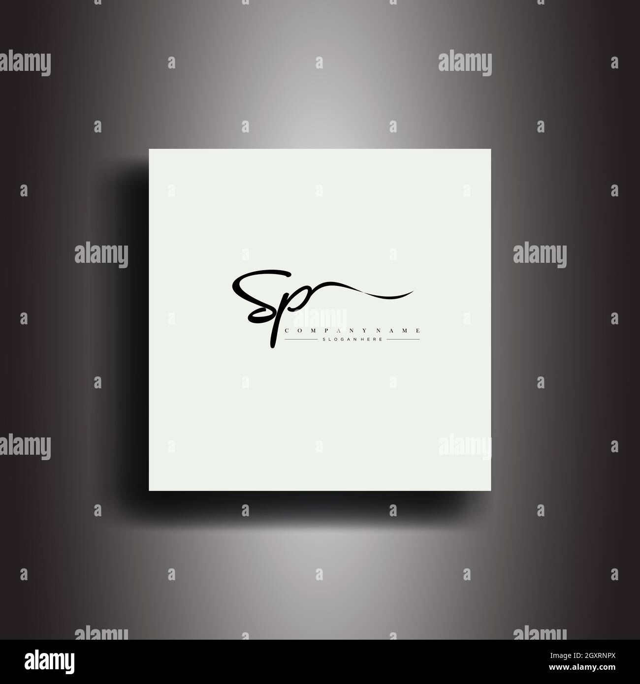 SP Signature style monogram.Calligraphic lettering icon and handwriting ...