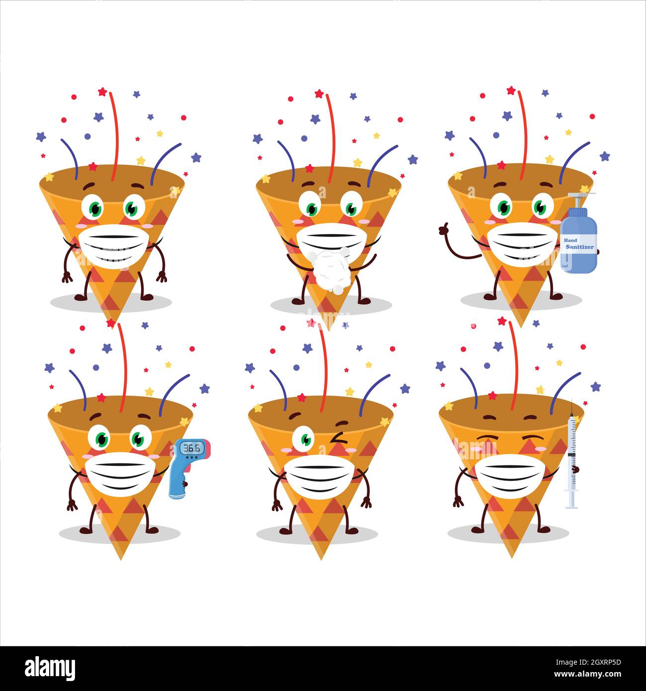 A picture of red rocket firework cartoon design style keep staying ...