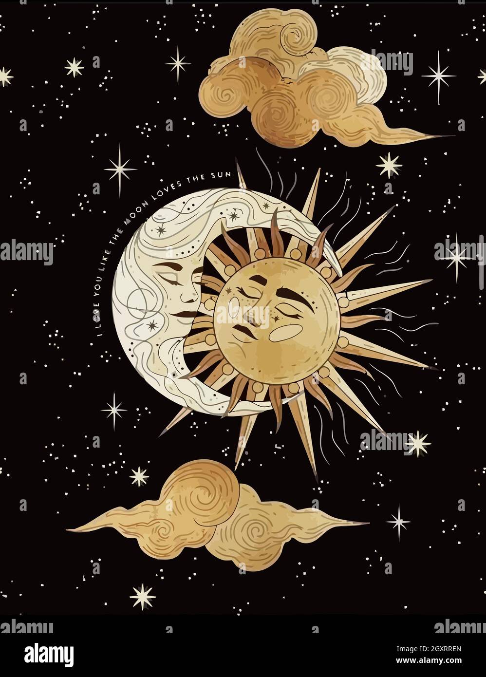 tarot fortune telling card illustration Stock Photo - Alamy