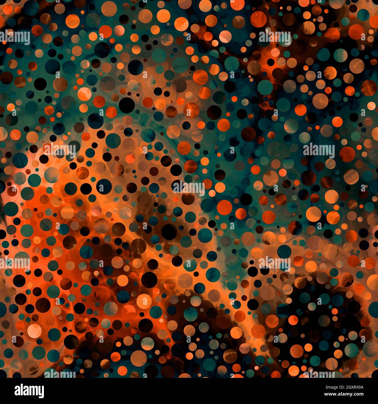 Seamless pattern of marbled orbs that gives a dreamy fantasy mysterious ...