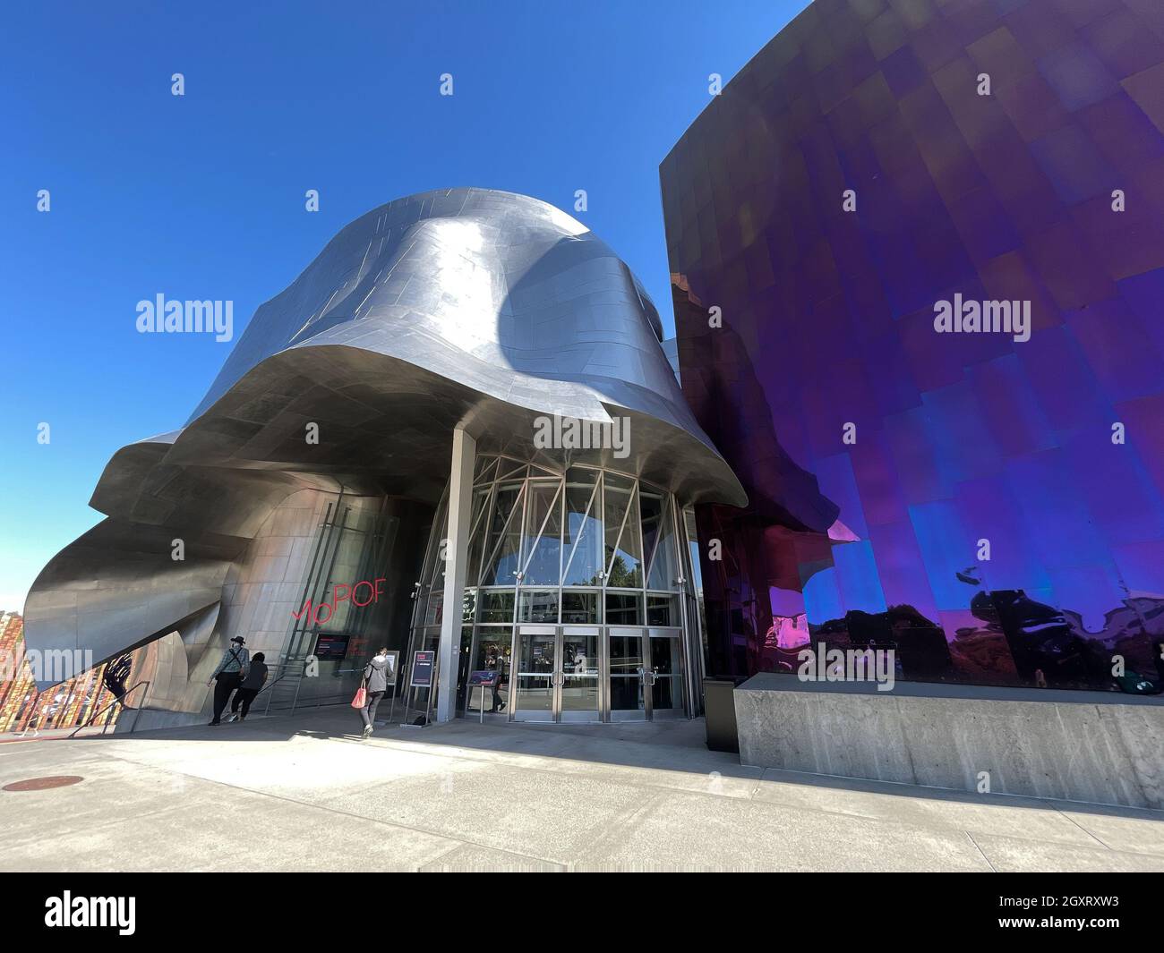 Seattle, WA - USA -Sept. 24, 2021: Horizontal view of The Museum of Pop ...