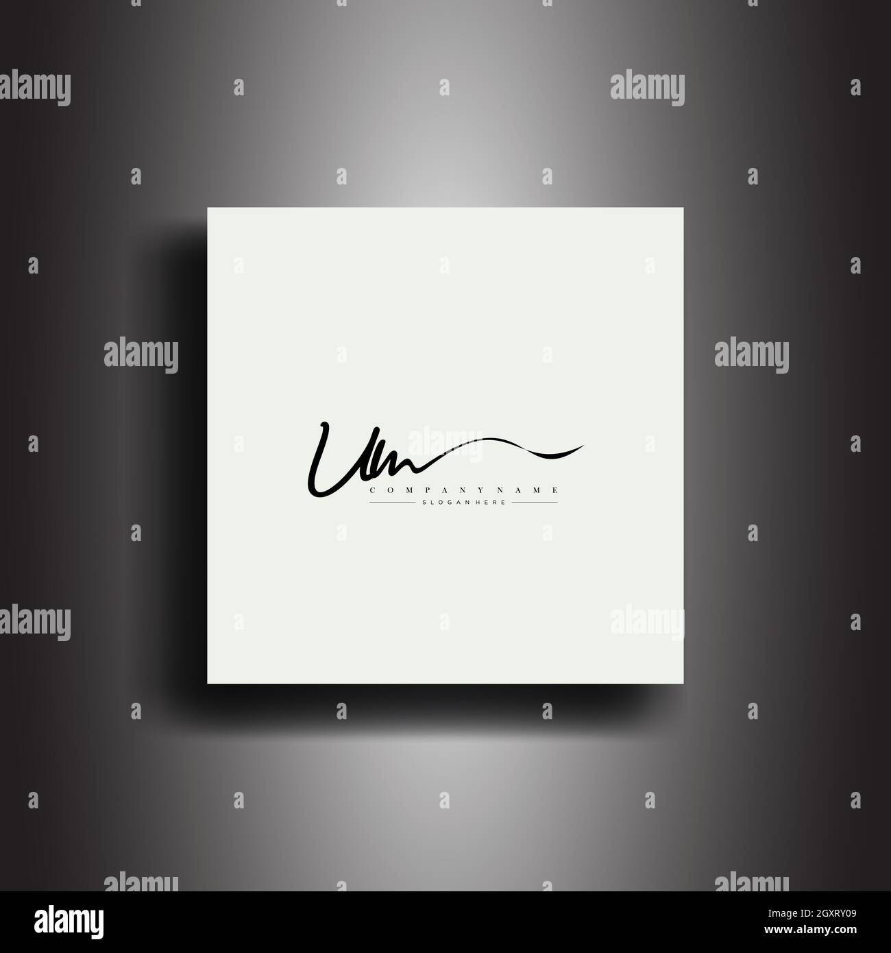 UM Signature style monogram.Calligraphic lettering icon and handwriting ...