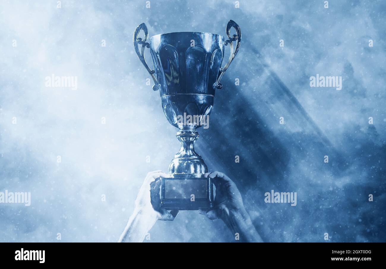 soccer players team group celebrating the victory and become champion ...