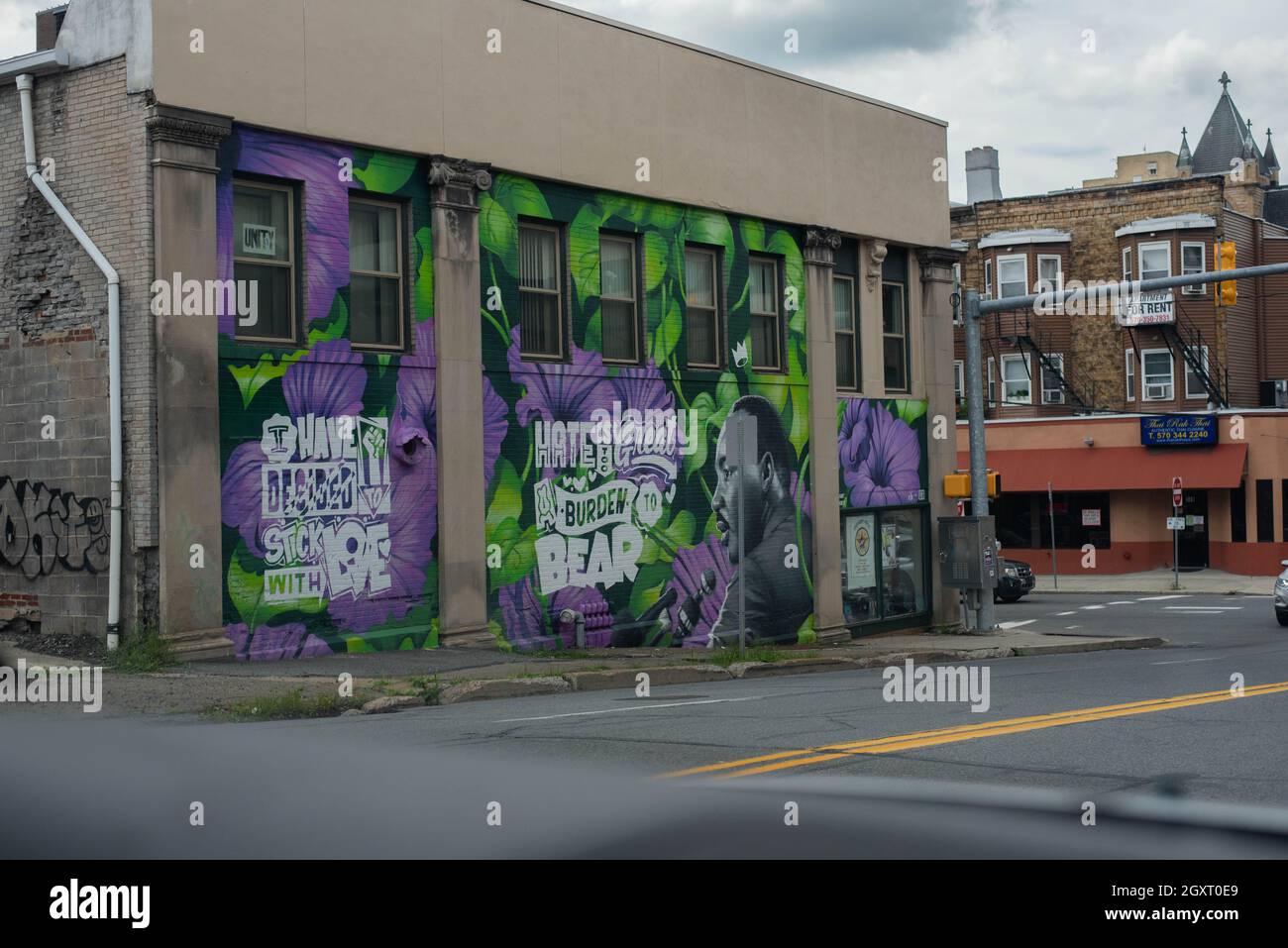 A mural honoring Martin Luther King Jr., in Scranton, Pennsylvania, USA ...