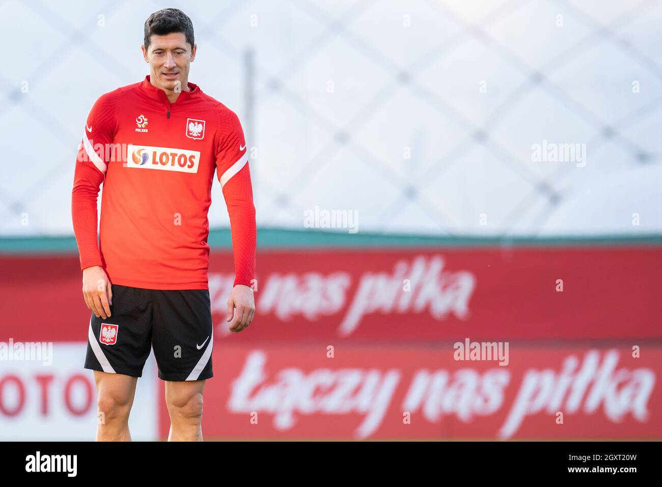 Warsaw, Poland. 05th Oct, 2021. Robert Lewandowski of Poland in action ...