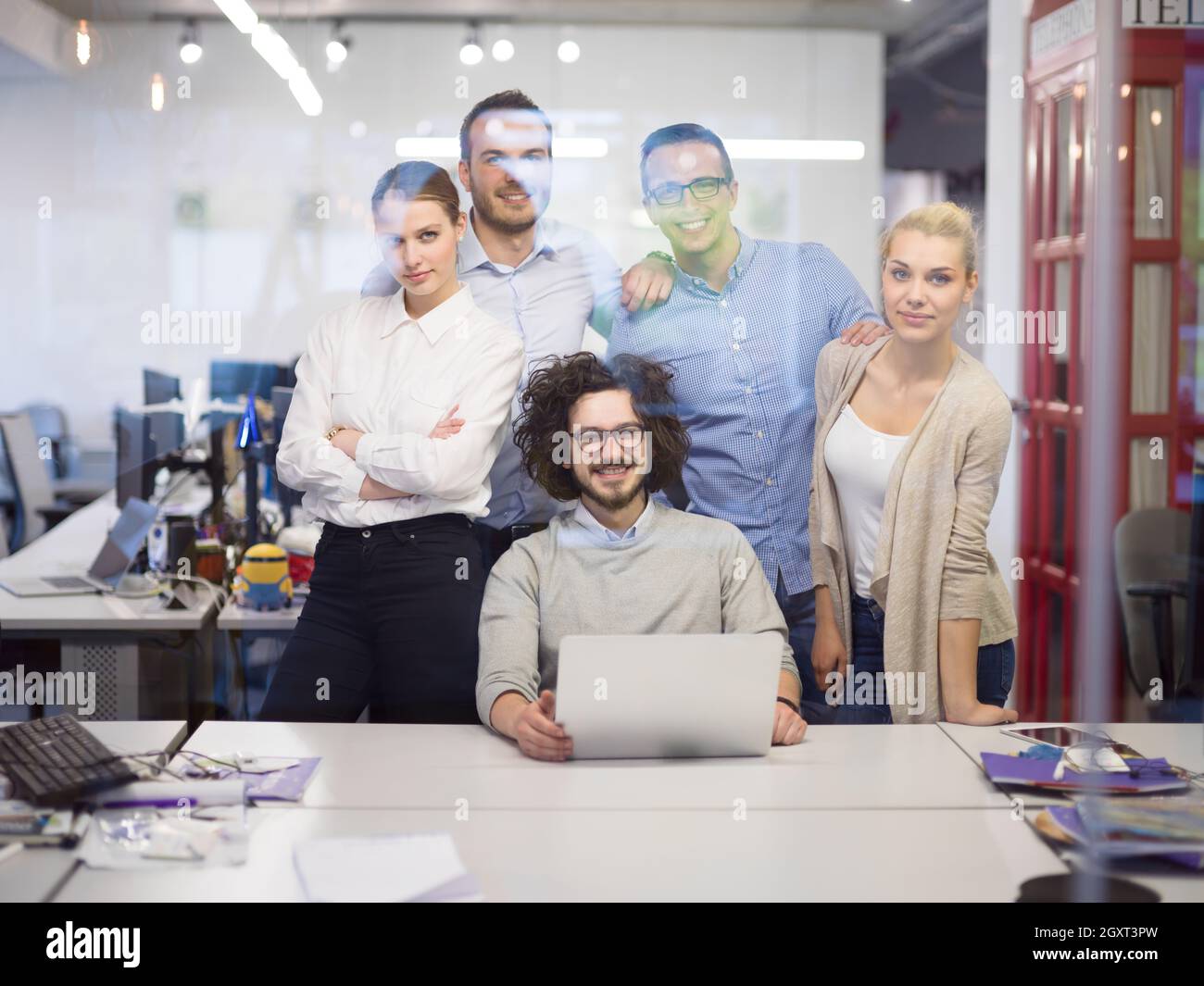 Portrait Of Successful Business people Entrepreneur At Busy startup ...
