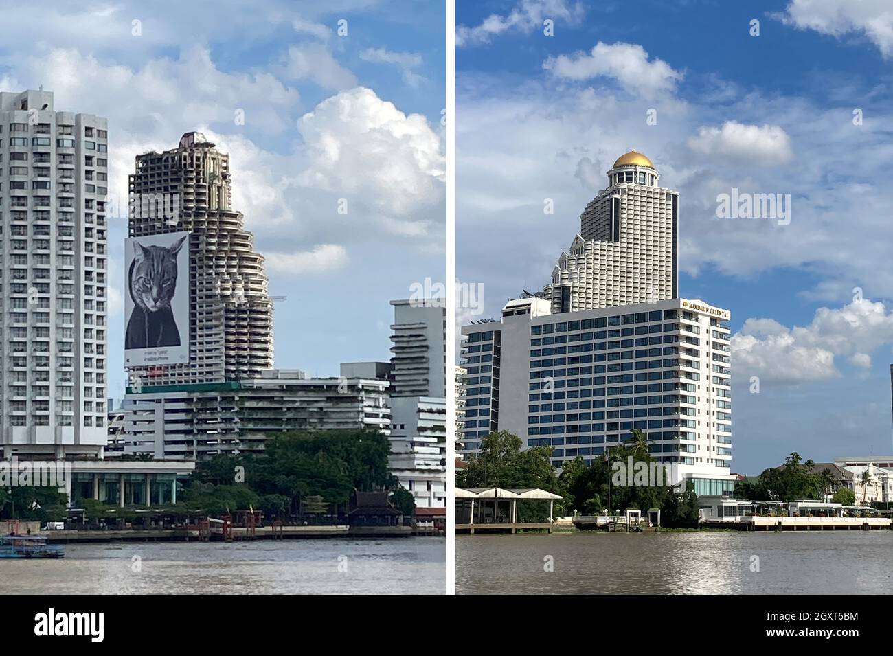 Bangkok, Thailand. 06th Oct, 2021. KOMBO - The Sathorn Unique Tower (l ...