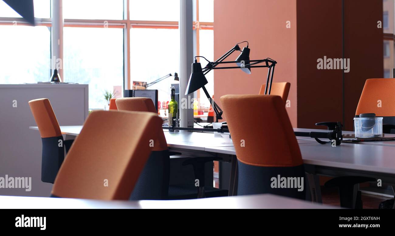Empty Modern Open Plan Office Stock Photo - Alamy