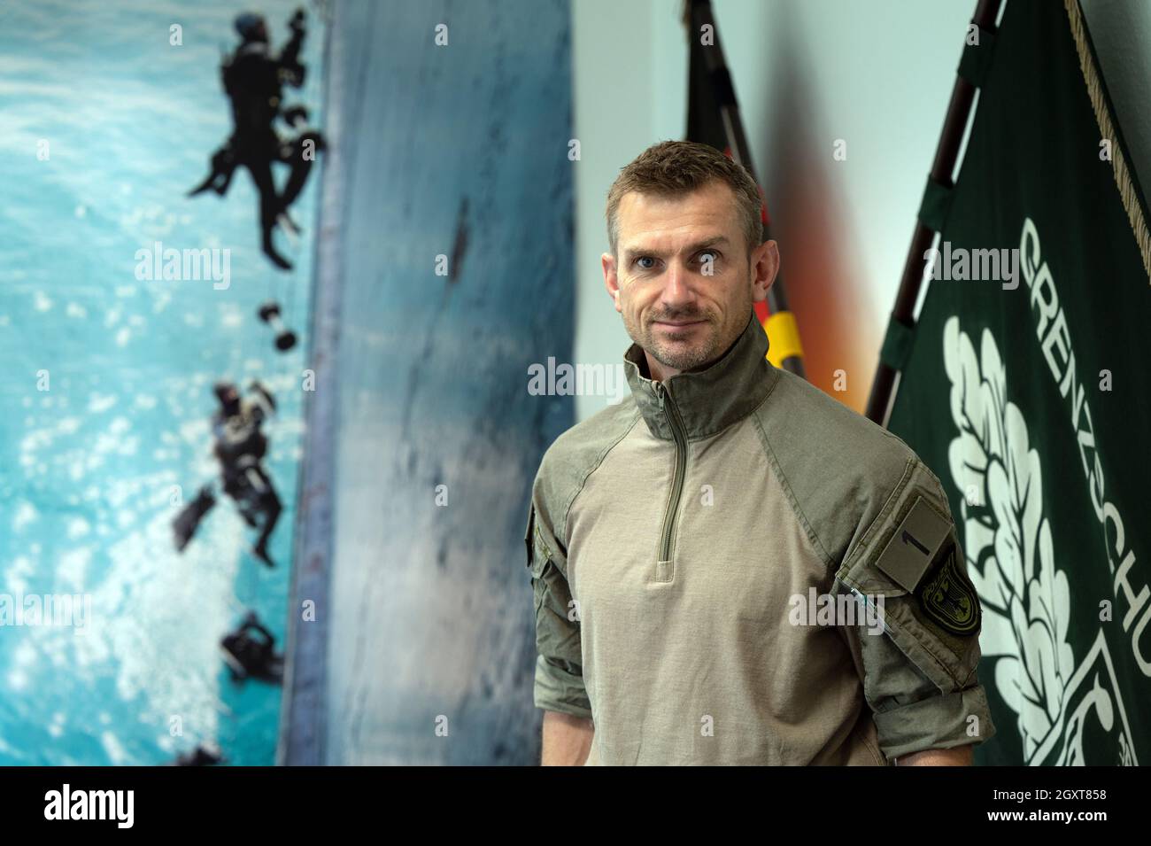 Sankt Augustin, Germany. 30th Aug, 2021. Jerome Fuchs, commander of the ...