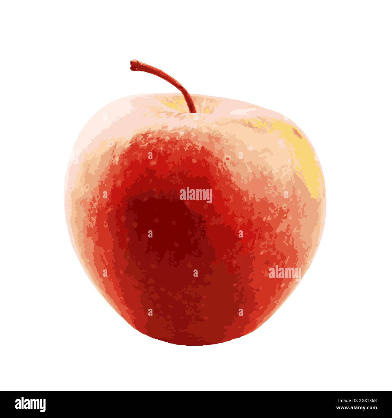 Red apple on a white background. Red apples get their color from ...