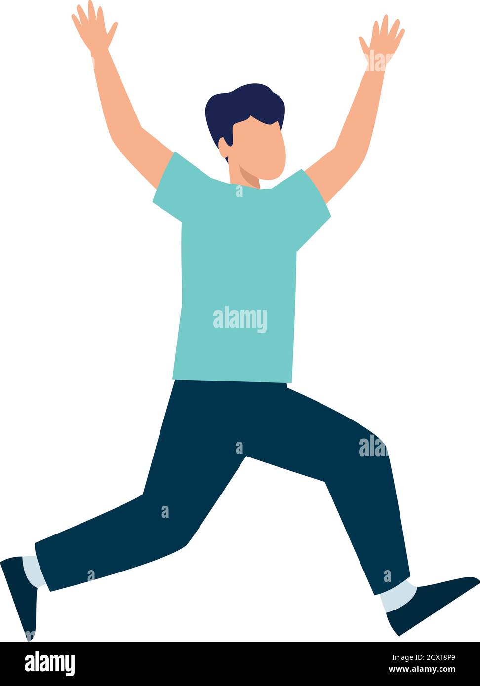 young man running Stock Vector Image & Art - Alamy