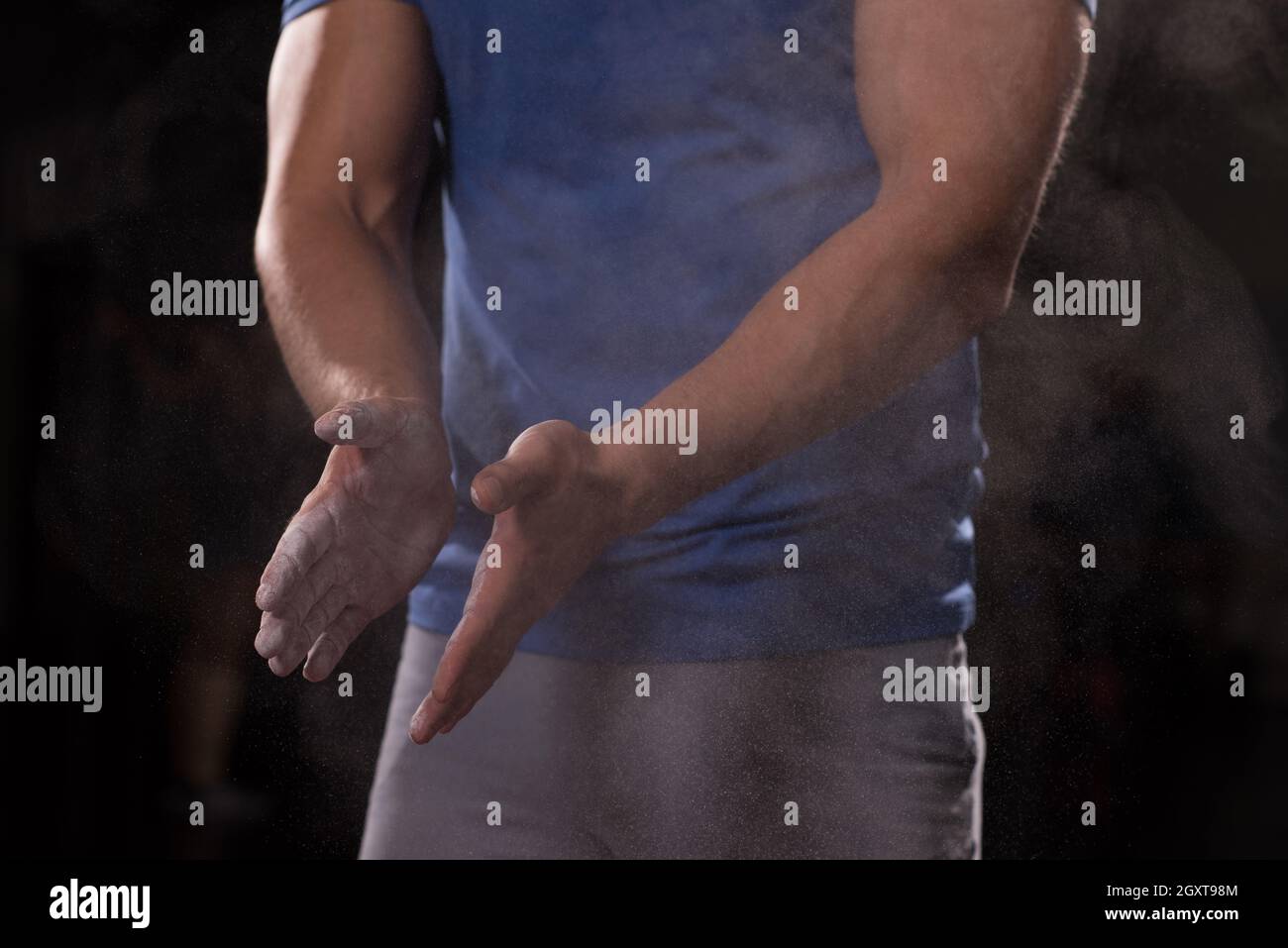 Male trainer clapping athlete hi-res stock photography and images - Alamy