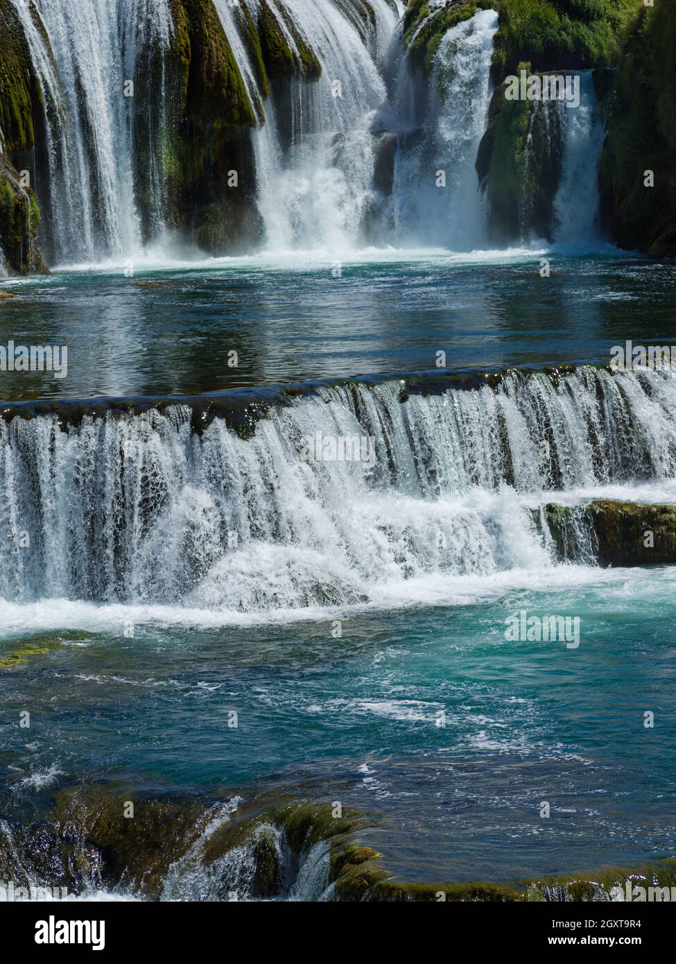beautiful waterfal with clear wild drinking water strbacki buk in ...