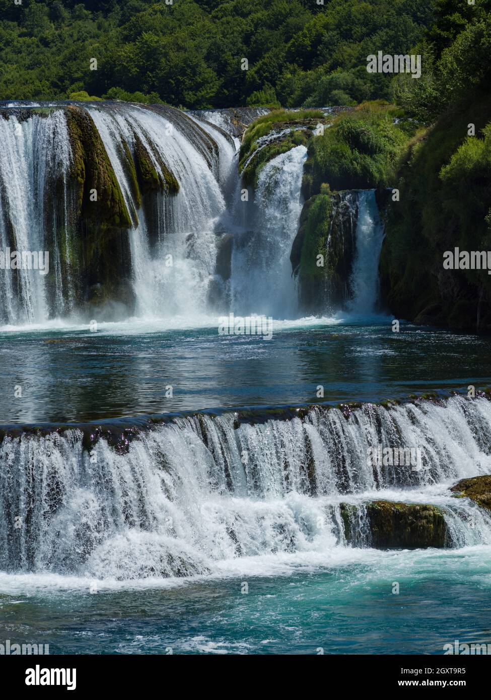 beautiful waterfal with clear wild drinking water strbacki buk in ...