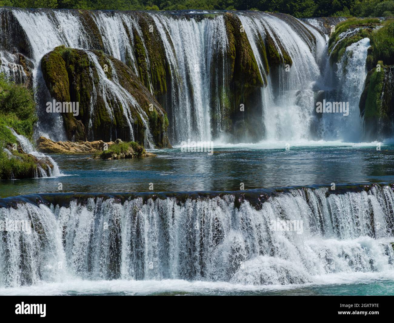 beautiful waterfal with clear wild drinking water strbacki buk in ...