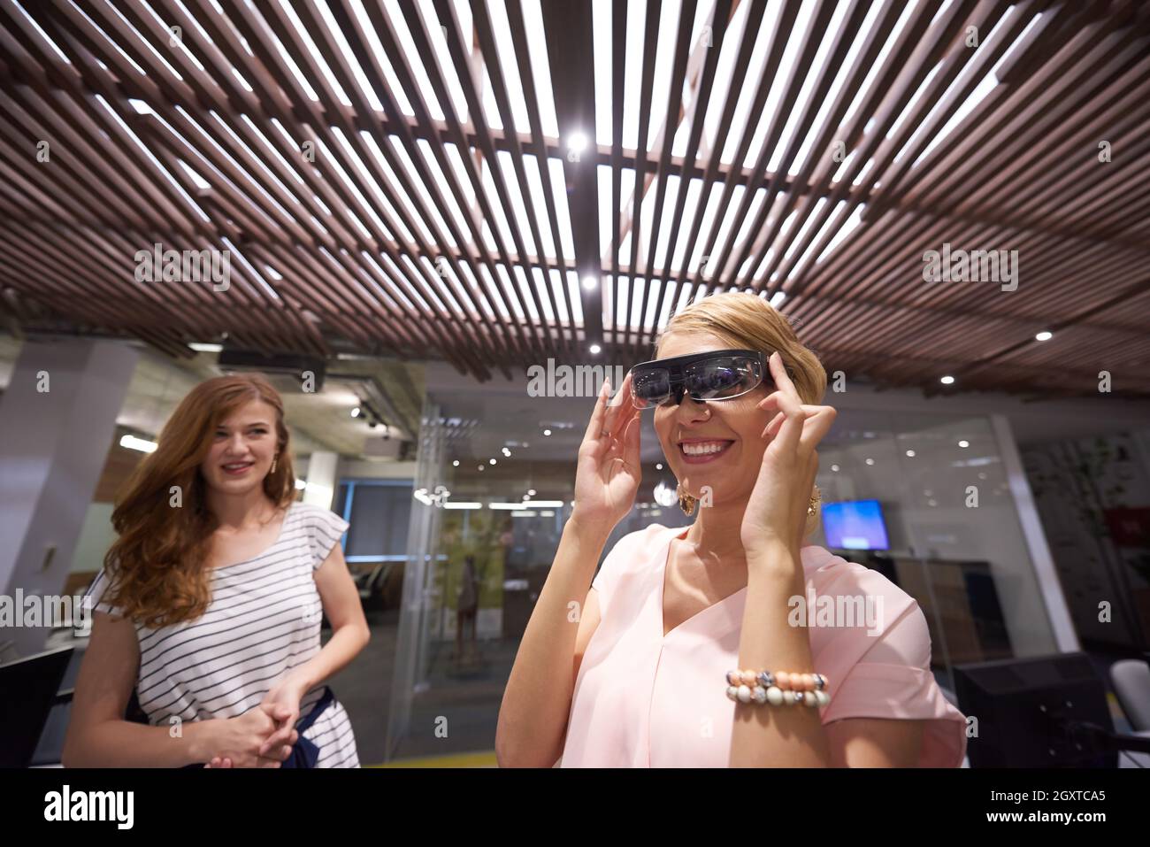 Man wearing futuristic eye glasses hi-res stock photography and images ...