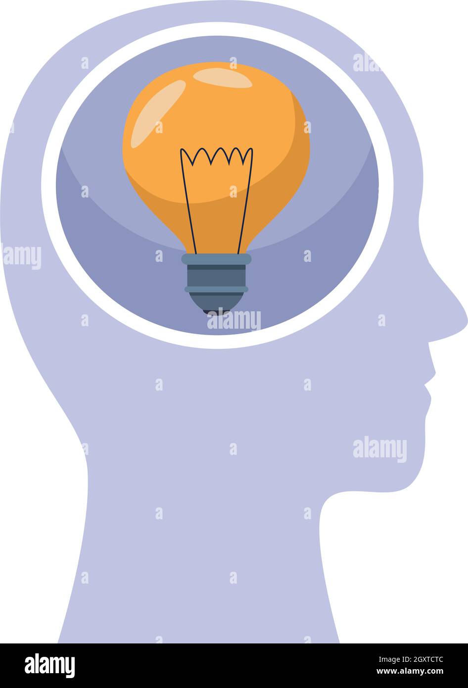 profile with bulb Stock Vector Image & Art - Alamy