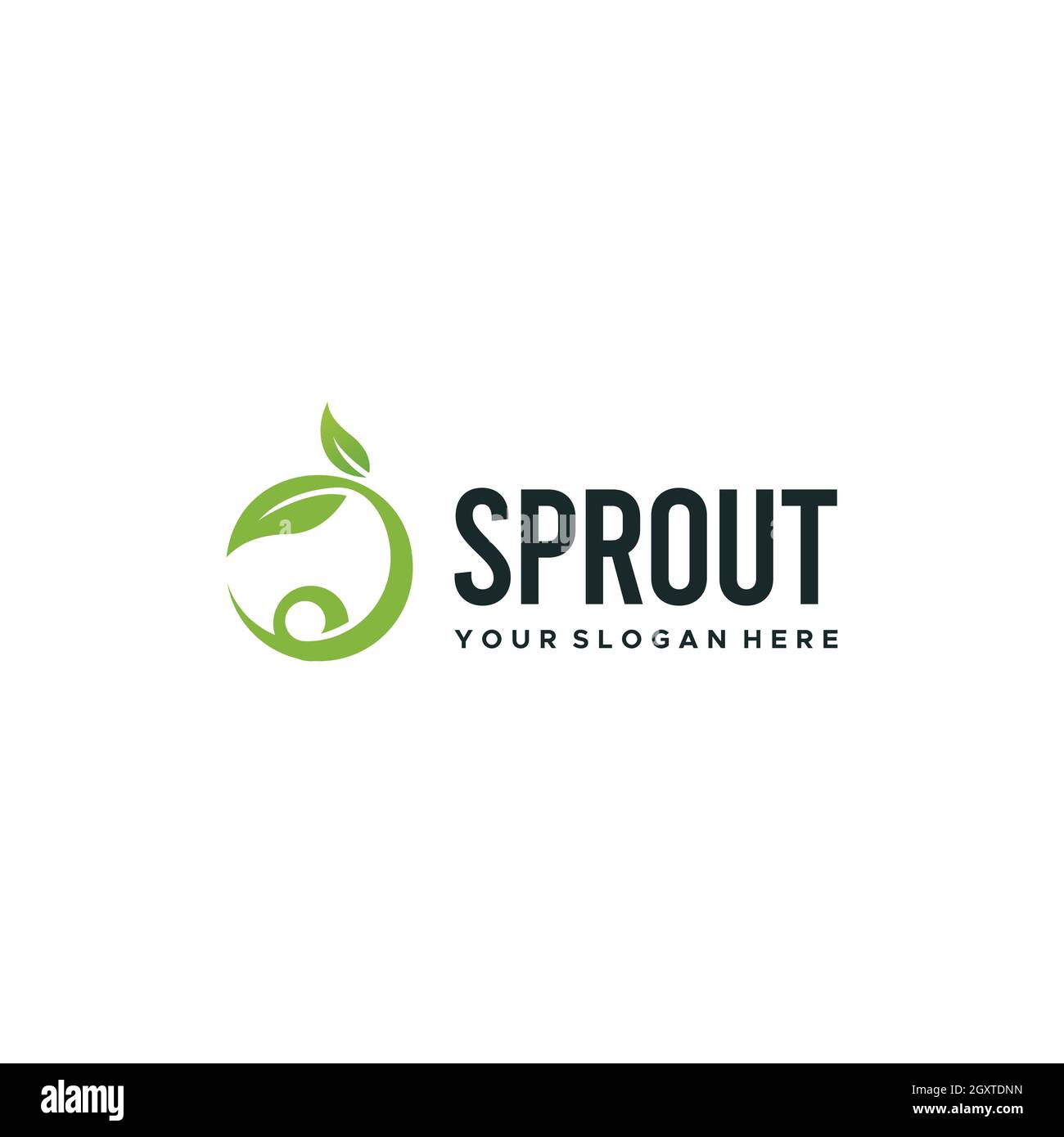 minimalist SPROUT leaf leaves plants logo design Stock Vector Image ...