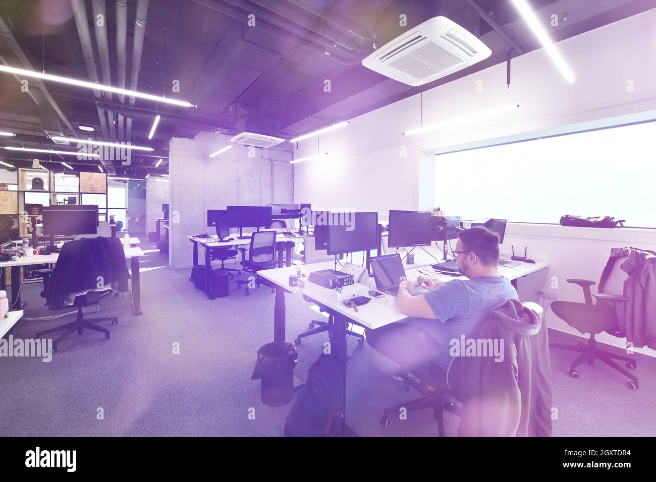 software developers working everyday job writing programming code at ...