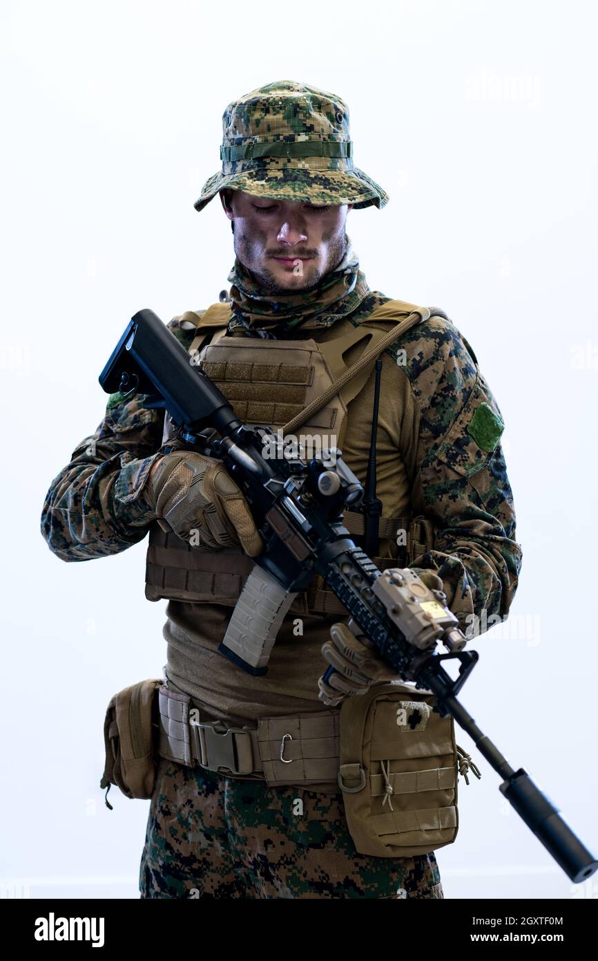 american marine corps special operations modern warfare soldier with ...