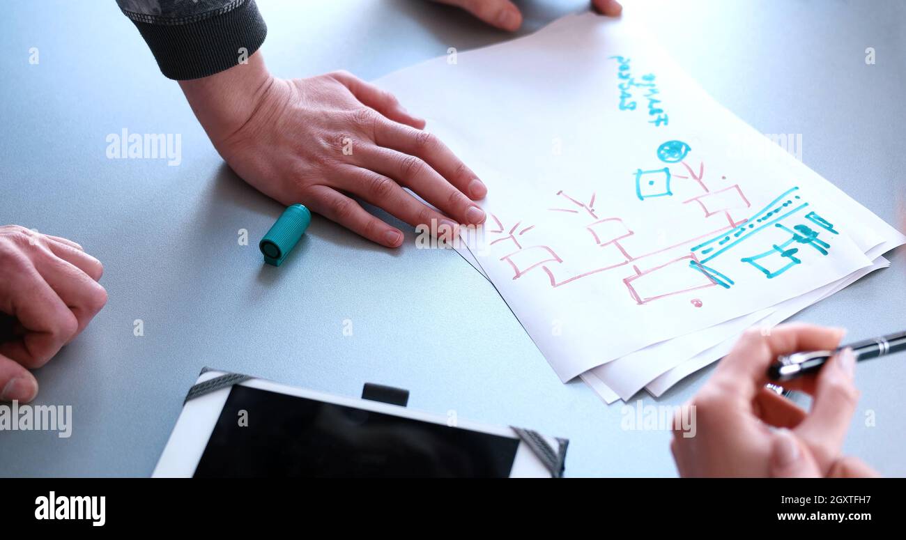 Team business workers making plans hi-res stock photography and images ...