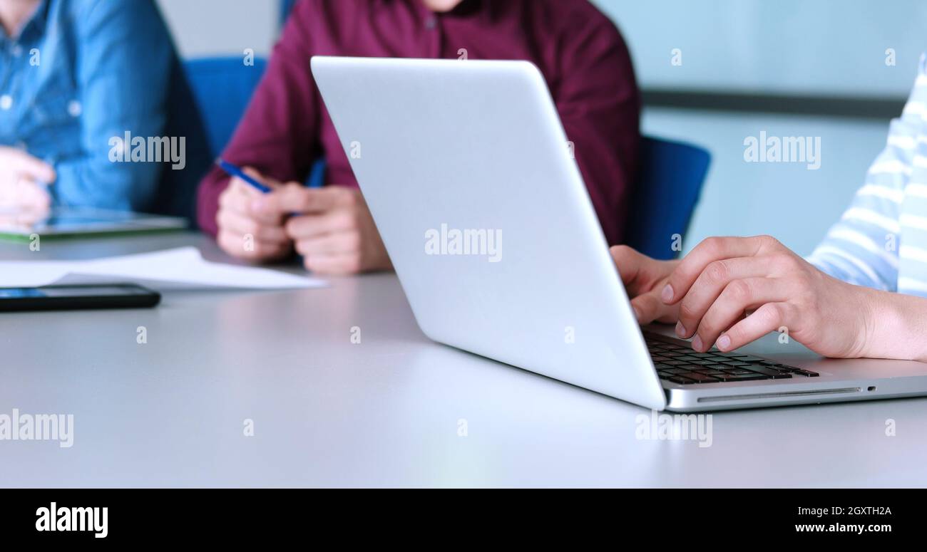 Team business workers making plans hi-res stock photography and images ...