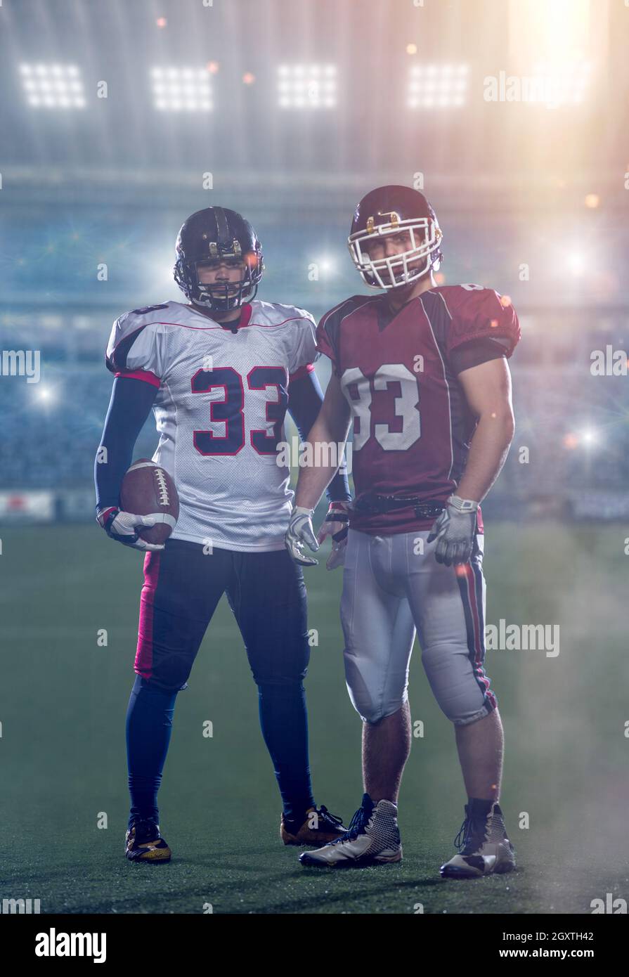 Portrait two football players standing hi-res stock photography and ...