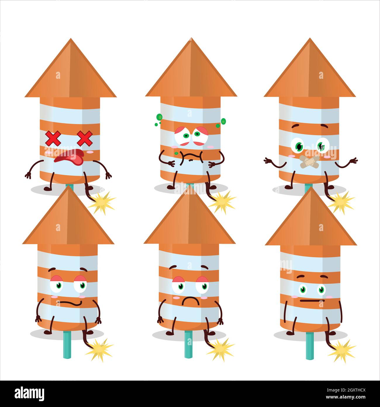 Rocket firework orange Stock Vector Images - Alamy