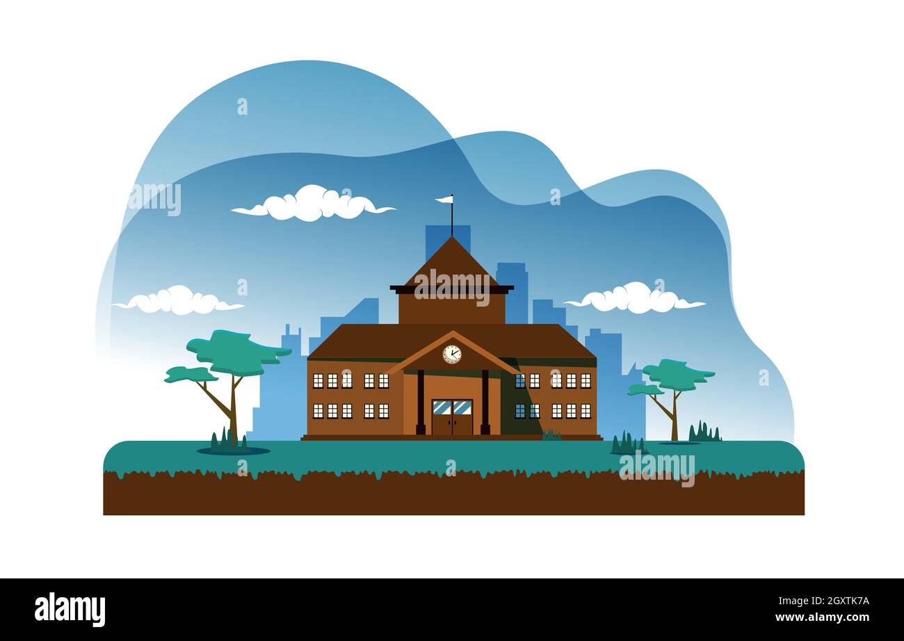 High school building Cut Out Stock Images & Pictures - Alamy