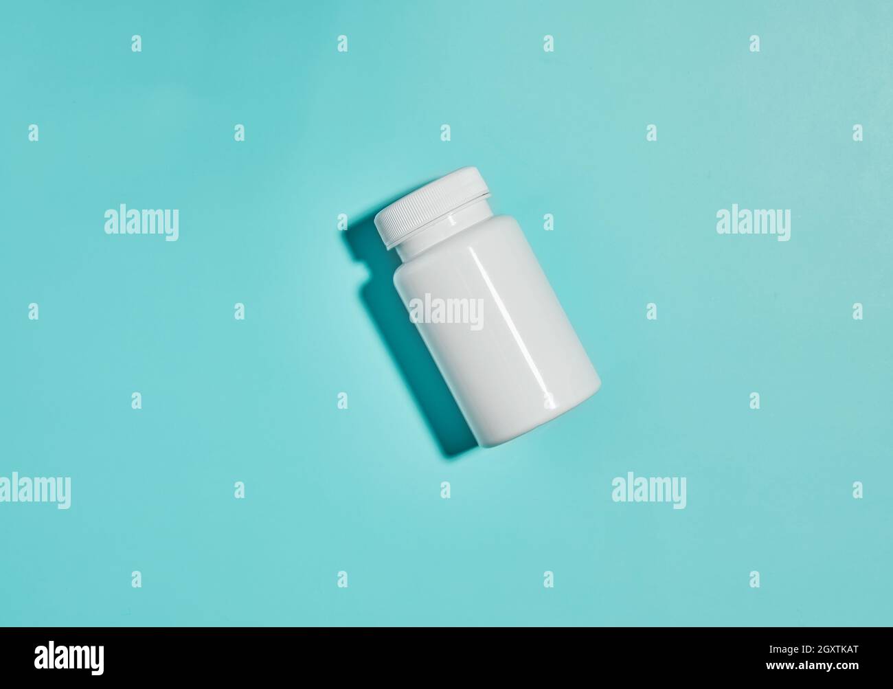 Jar mockup on light blue background with hard shadow Stock Photo - Alamy