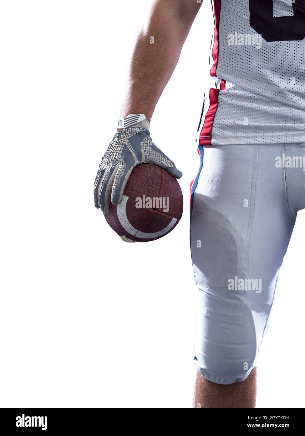 american football player celebrating touchdown isolated on white ...