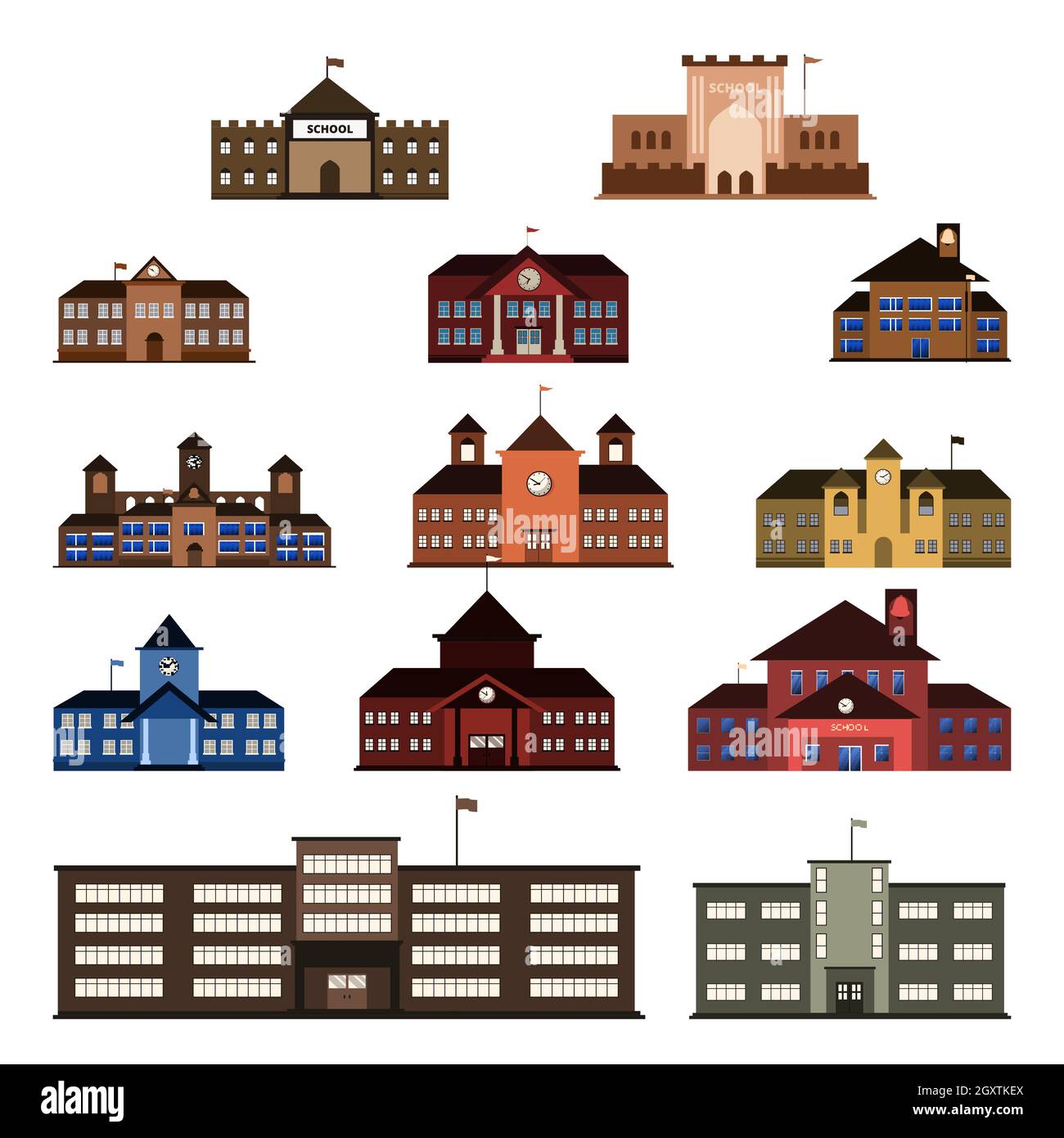 High School Building Icon