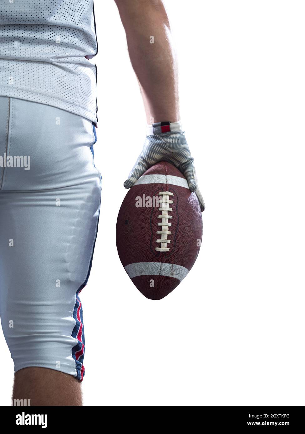 american football player celebrating touchdown isolated on white ...