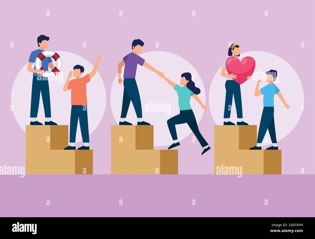 support couples characters Stock Vector Image & Art - Alamy