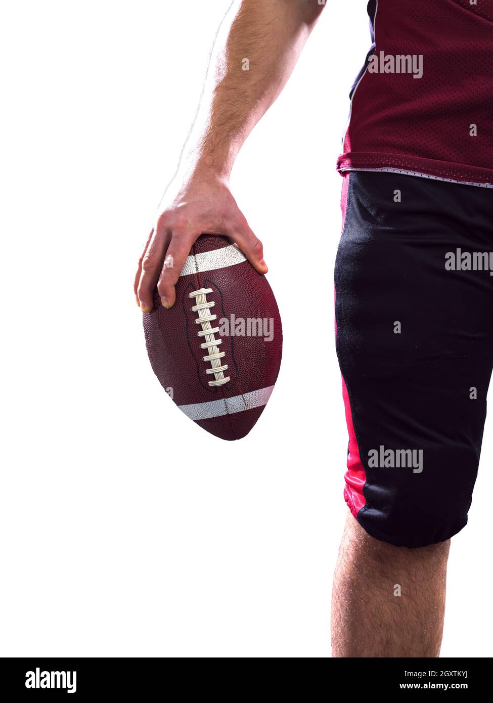 american football player celebrating touchdown isolated on white ...