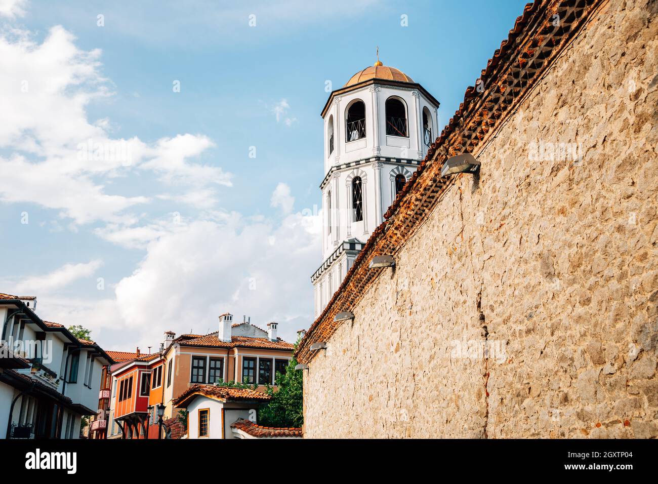 Plovdiv old town and St. Constantine and Helena Church in Bulgaria ...