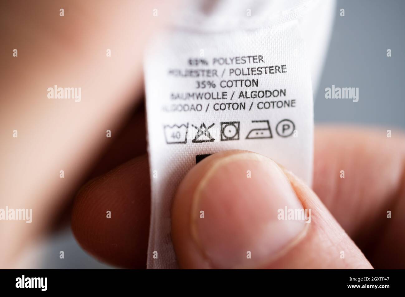 Synthetic Clothes Washing And Laundry Label Instructions Tag Stock ...