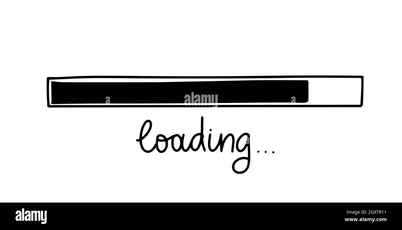 Interface progress bar cartoon Black and White Stock Photos & Images ...