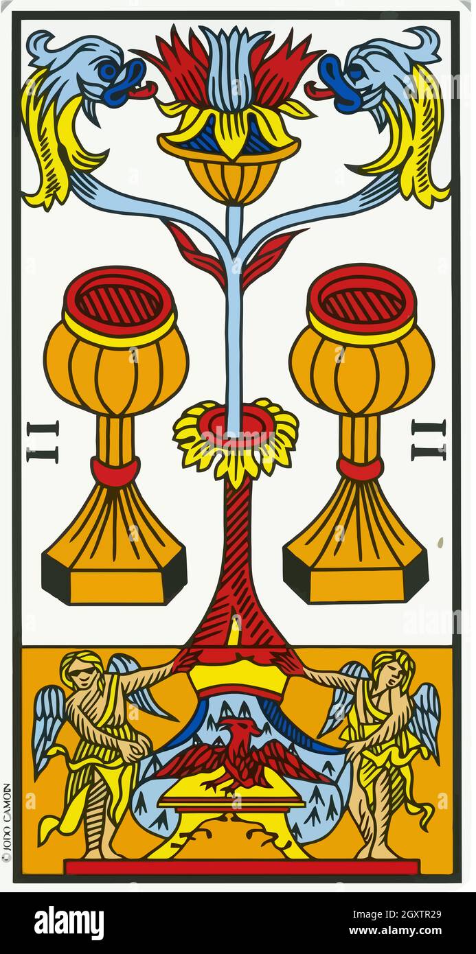 tarot fortune telling card illustration Stock Photo - Alamy